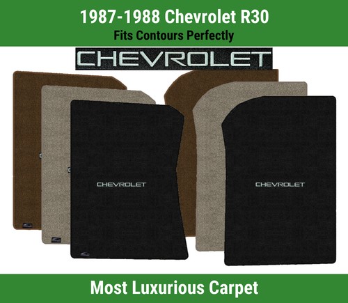 Lloyd Luxe Front Carpet Mats for '87-88 Chevy R30 w/Chevy Silver on ...