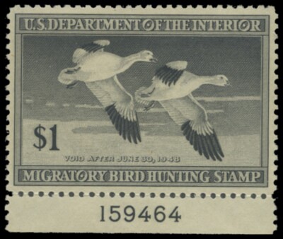 RW14 1947 Federal Duck Stamp Mint Light Hinge Mark | eBay