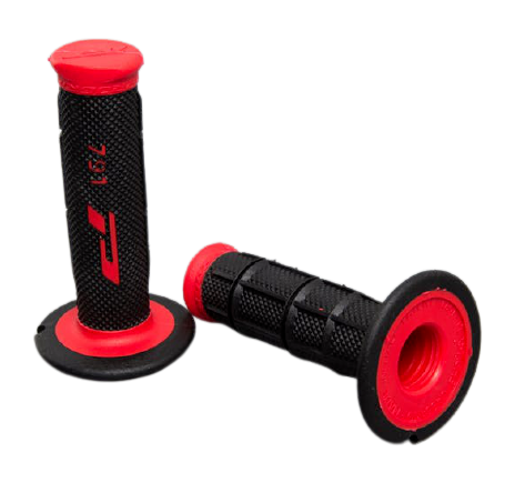 PROGRIP 791 HALF WAFFLE GRIPS HANDLEBAR GRIP BLACK / RED HONDA CR125 ...