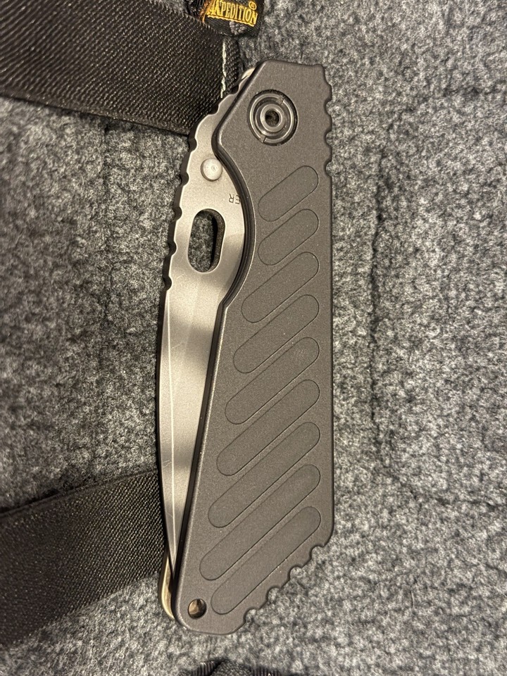 Strider Knives SMF Black Aluminum / Flamed Titanium Handle With Tiger ...