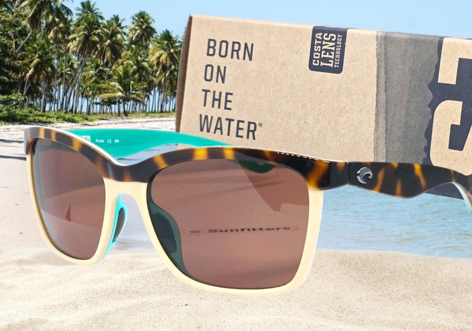 COSTA DEL MAR retro tortoise/copper ANAA polarized 580P sunglasses NEW ...