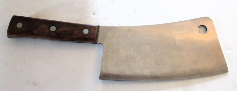 Greban Meat Cleaver Professional Grade Stainless Steel, Wood Handle ...