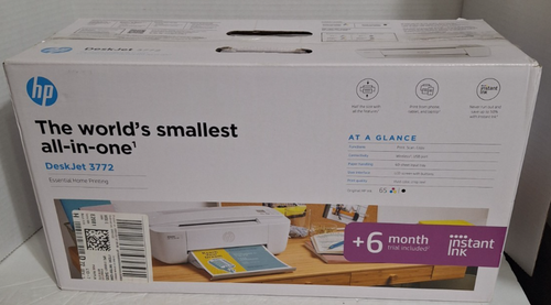 HP DeskJet 3772 Wireless All-in-One Printer with 6-Month Instant Ink ...