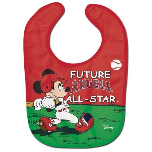 LOS ANGELES ANGELS MICKEY MOUSE BABY BIB DISNEY MLB OFFICIALLY LICENSED ...