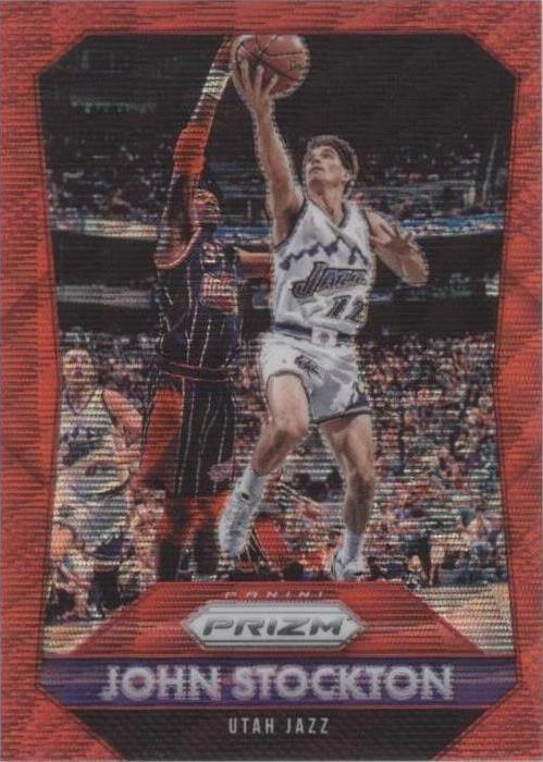 2015-16 Panini Prizm - John Stockton #277 Ruby Wave Prizm /350 for sale ...