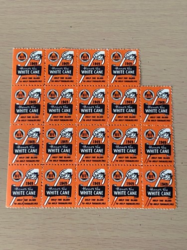 Honor The White Cane NFB Seal Stamp Bundle USA 1949 | eBay UK