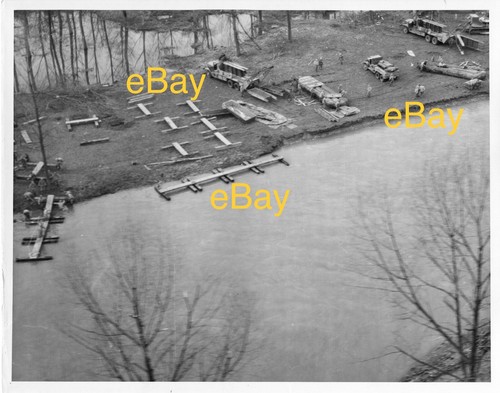 1945 Signal Corps Reprint Photo 1st Roer River Crossing 9th Army ...
