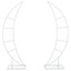 200cm Metal Flower Stand Hoop Half Moon Shape Wedding Arch Backdrop ...