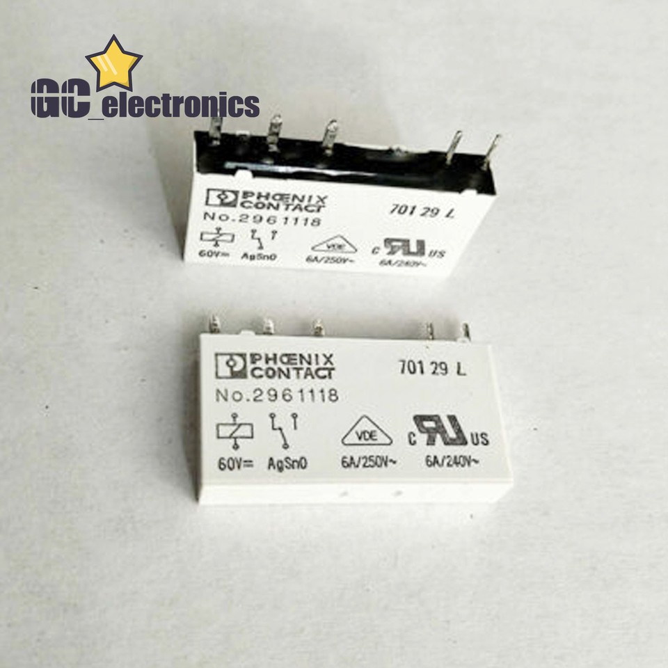 1/5/10PCS No.#2961118 Phoenix Contact Miniature Relay 5 Pins 60V 6A ...