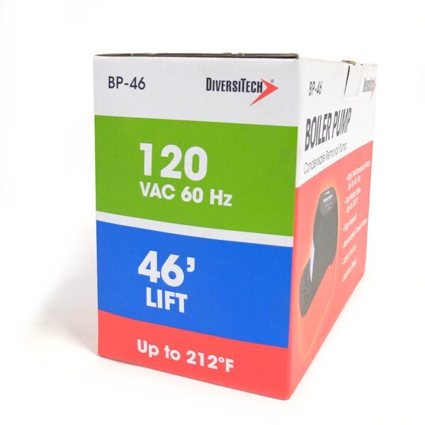 Diversitech BP-46 High Performance Boiler Condensate Pump - 46ft. Lift ...