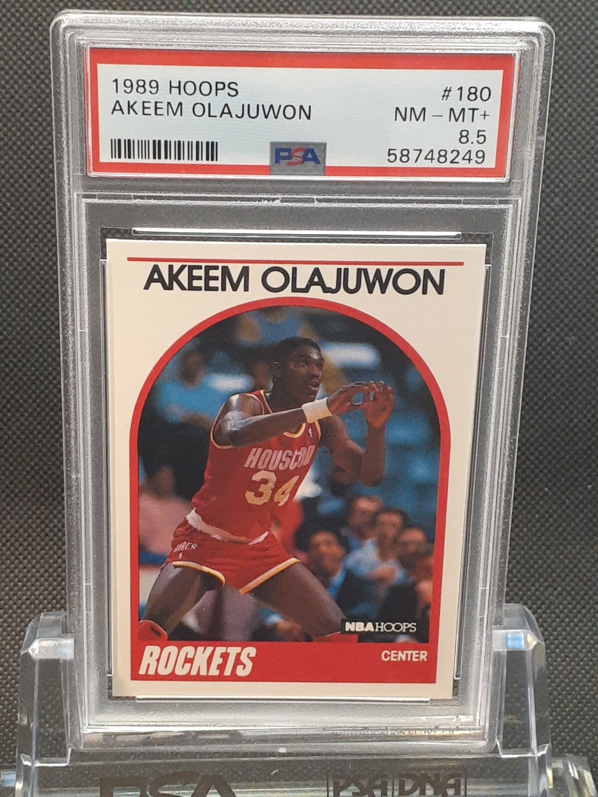 1989 Hoops #180 AKEEM OLAJUWON - Rockets - PSA 8.5 - NM-MT+ - 58748249 ...