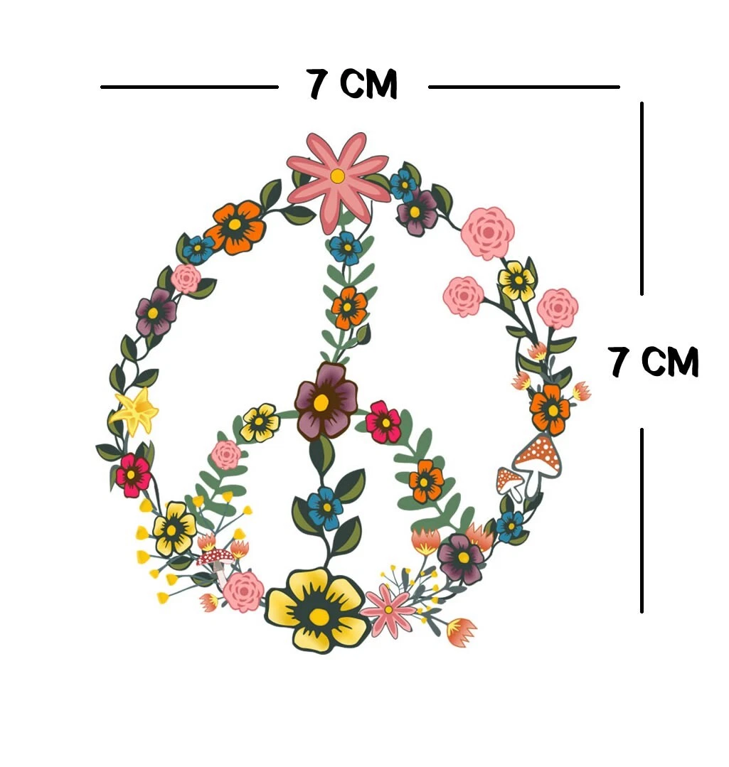 Peace Sign Flowers Tattoo