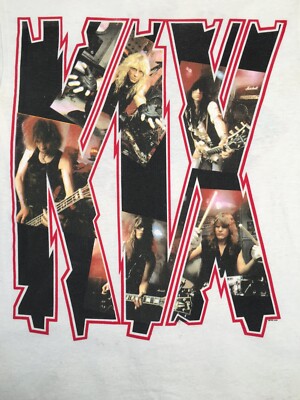vtg Kix Band Short Sleeve White All Sizes S to 5XL Men T-shirt XA145 | eBay