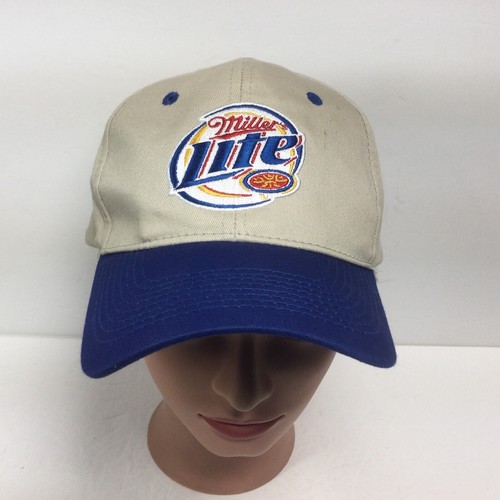 Miller Lite Beer hat beige / blue SnapBack Advertising baseball cap One ...