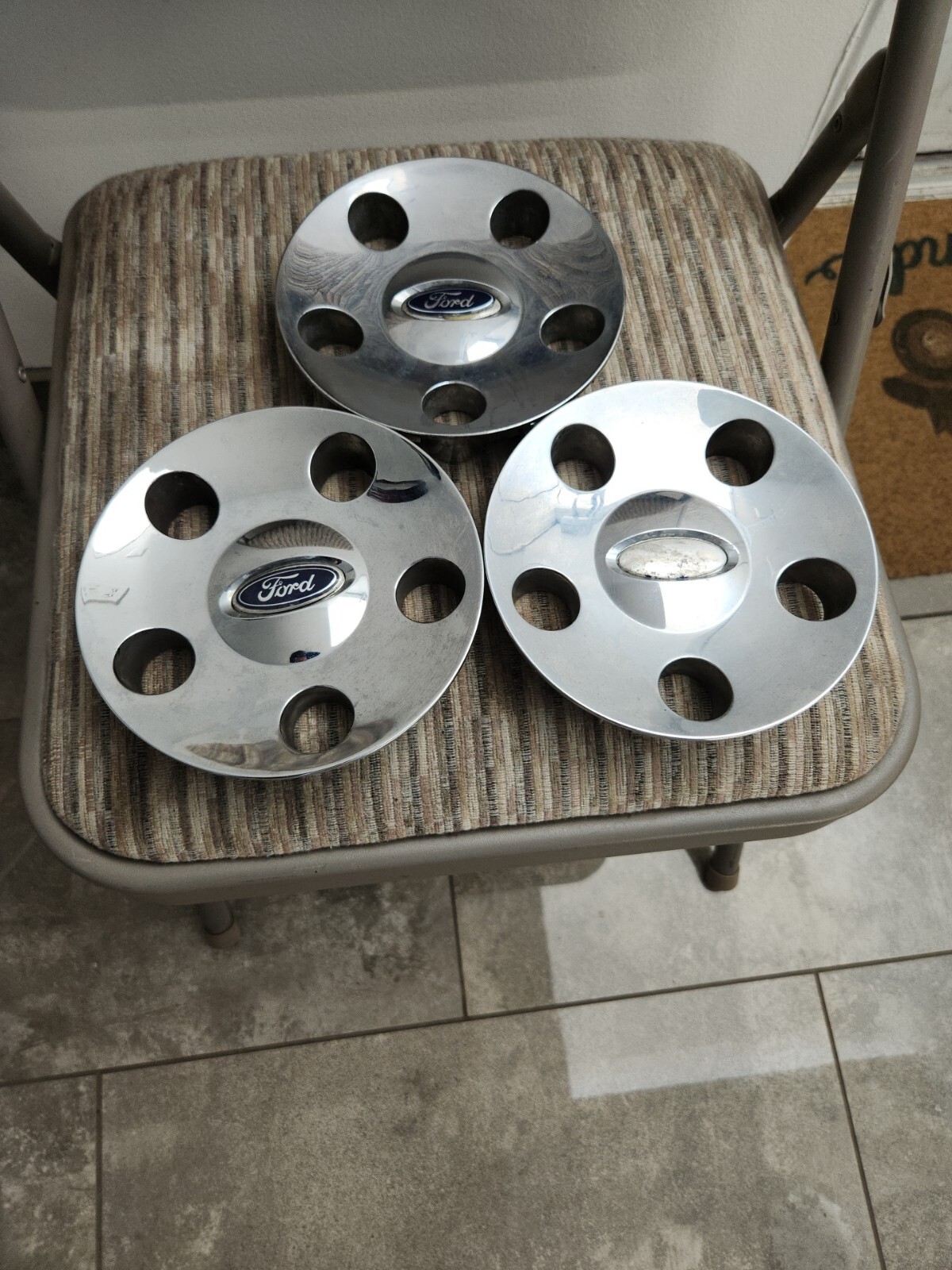 2007-2010 FORD EDGE OEM 20" CHROME WHEEL CENTER CAP SET 8T43-1A096-AA ...