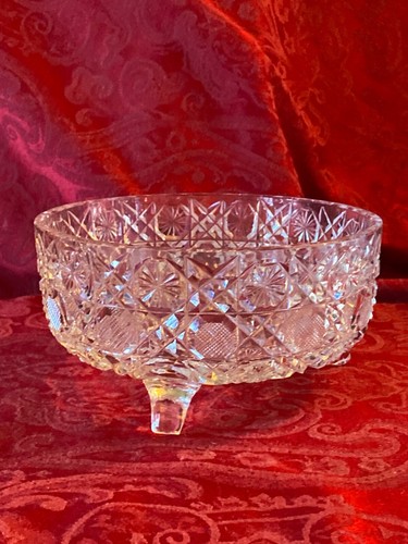 Vintage Footed lead Crystal bowl/compote | eBay