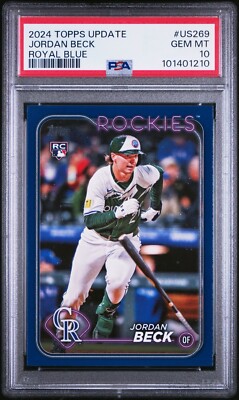 2024 Topps Update Jordan Beck Royal Blue PSA 10 Pop 1 Rookie RC US269 ...