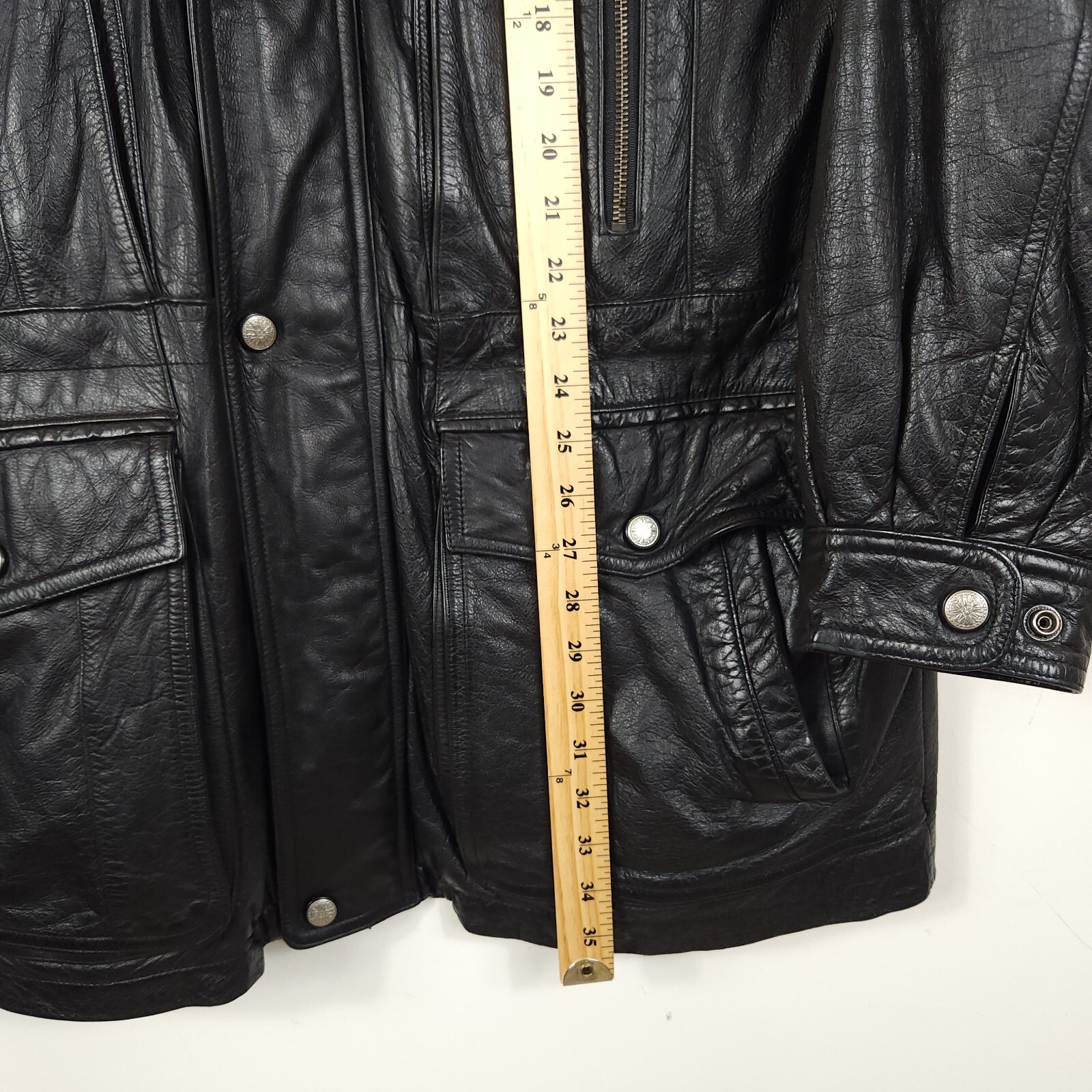 Global Identity Jacket Men's Medium Black Leather Ful… - Gem