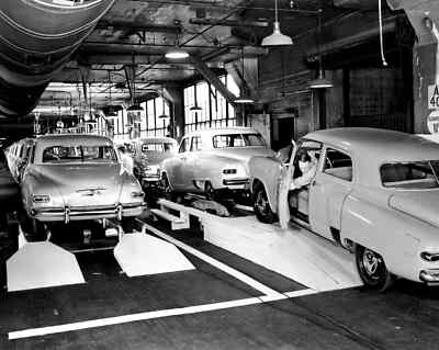 1948 STUDEBAKER Factory Assembly Line Classic American Car Poster Photo ...