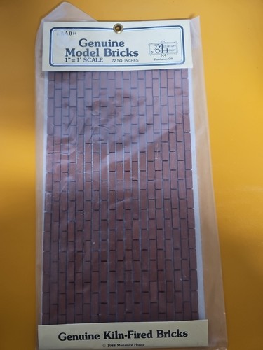 Miniature House Genuine Model Bricks #5400 72 Square Inches 1"=1ft ...