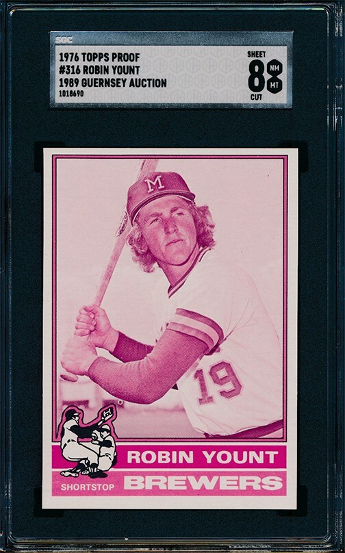 1976 Topps #316 Robin Yount Progressive Proof set of 10 SGC Graded ...