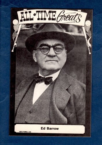 TCMA All-Time Greats postcard: ED BARROW, Yankees-Red Sox(1973-80 ...