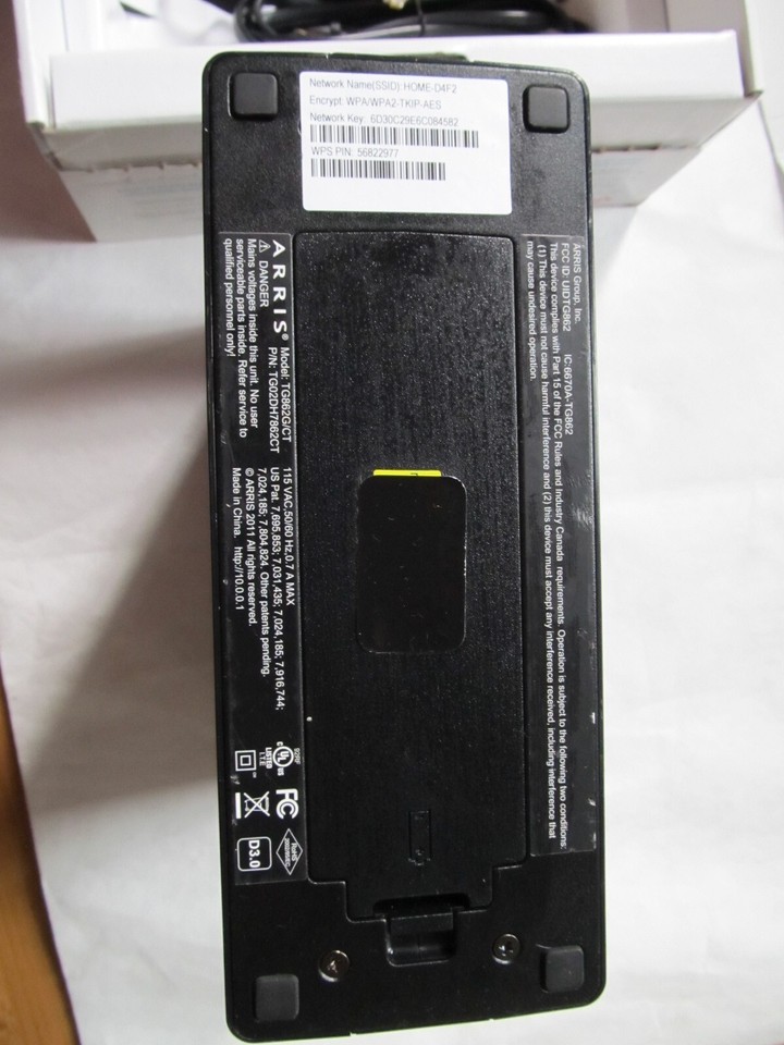 XFINITY Internet Prepaid Starter Kit Arris TG862G router | eBay