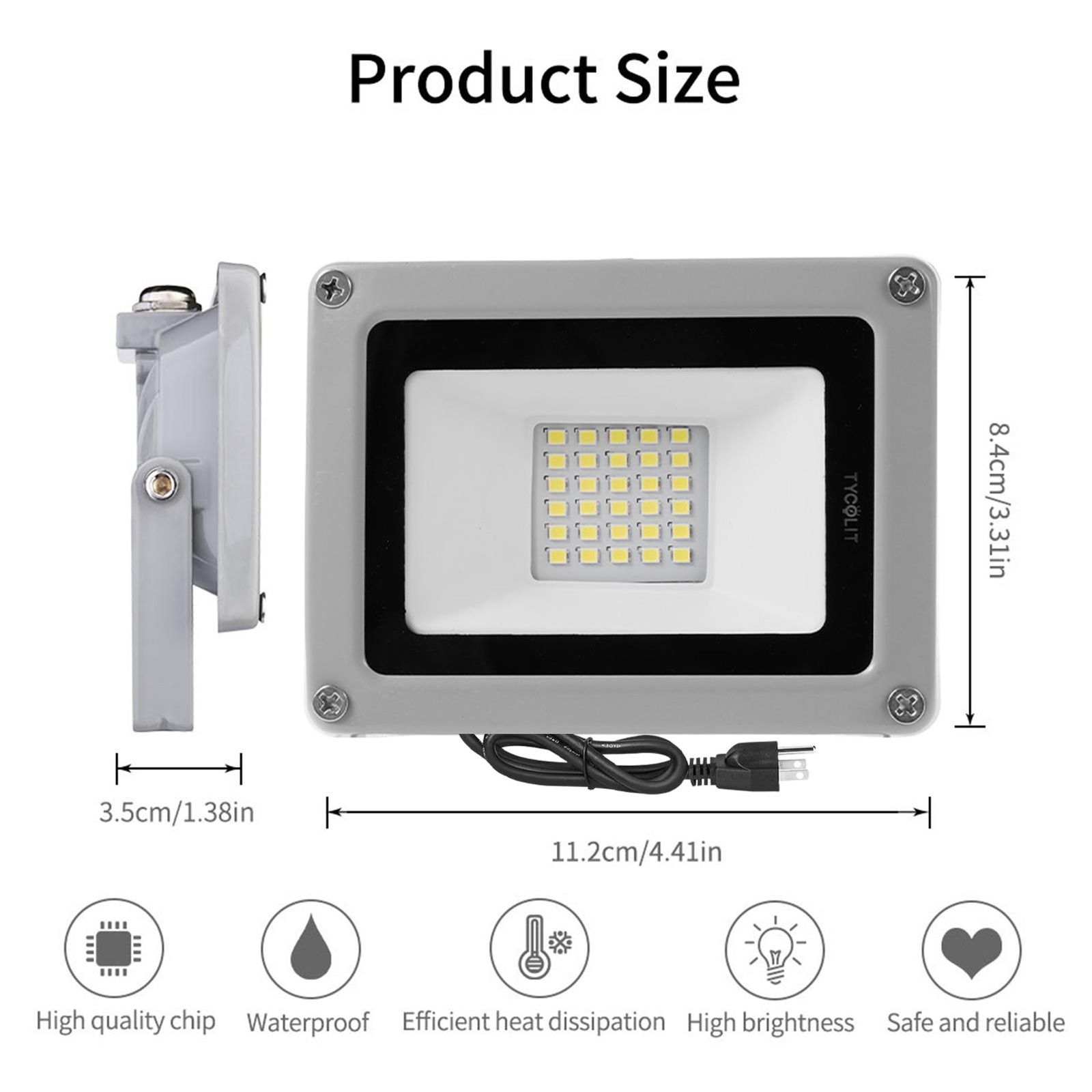 30W-500W Watt Led Flood Light Outdoor Security Garden Yard Spotlight ...