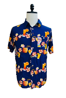 Junction West Mens Multicolor Button Up Cocktail Print Shirt M | eBay