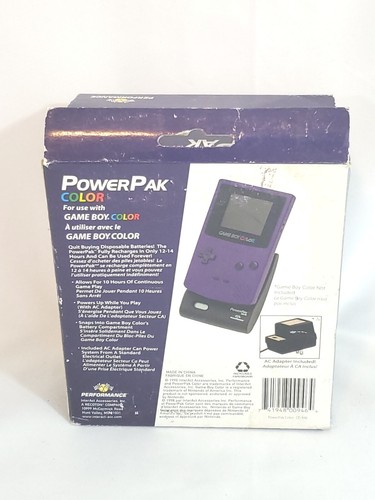 Gameboy Color Power Pak Battery Charger Nintendo Performance DC GB ...