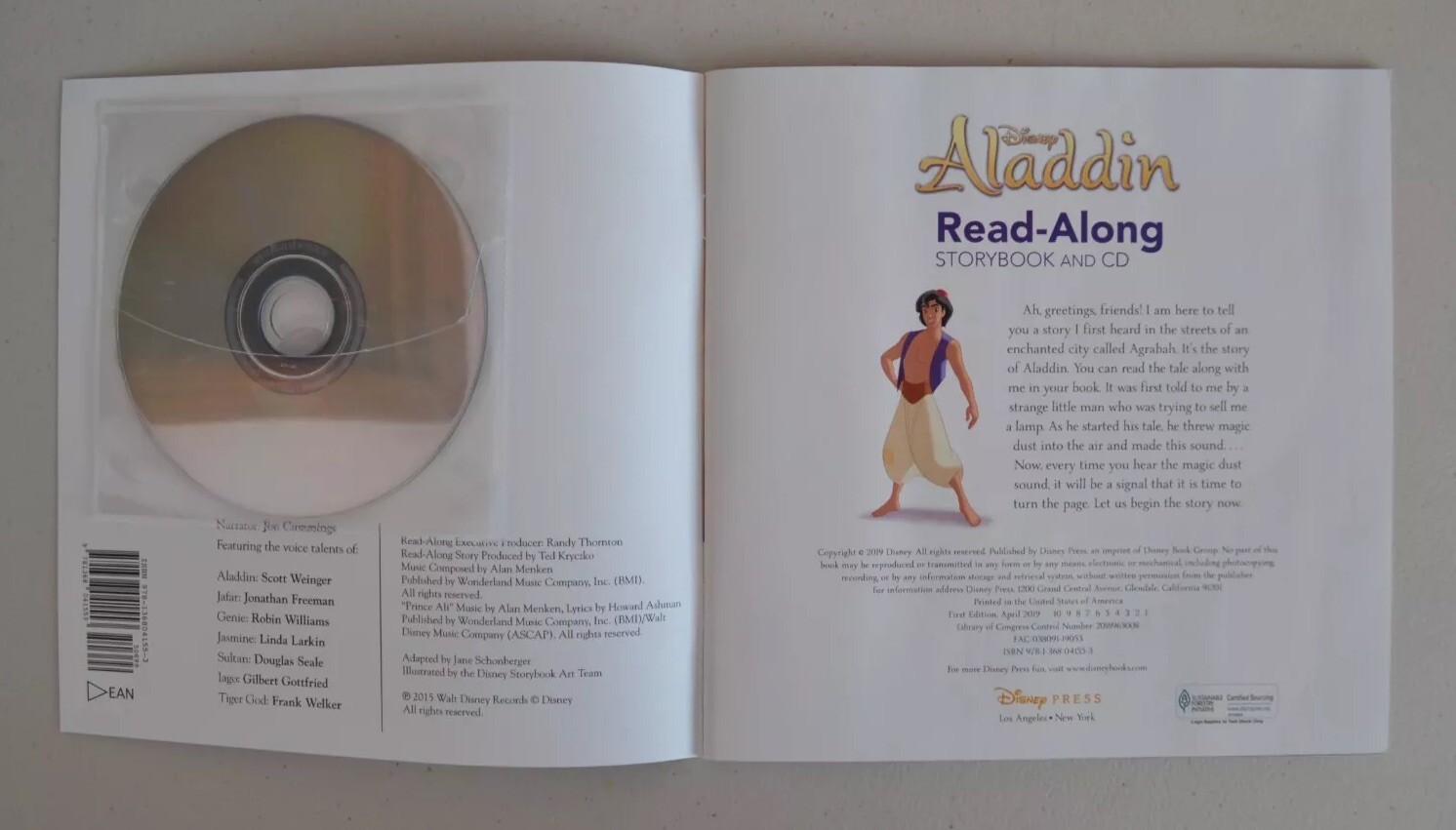 Disney Aladdin (Aladdin: Read-Along Storybook and CD), Disney Book ...
