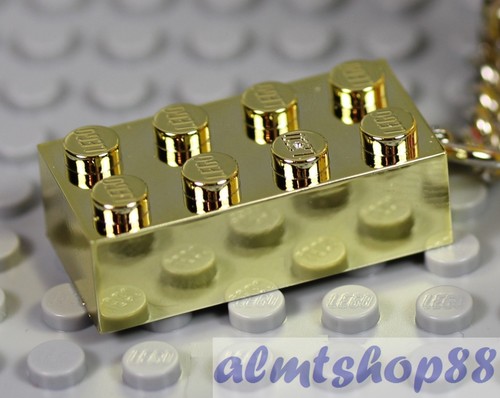 LEGO - Chrome Gold 2x4 Brick Keychain Keyring Golden Limited Edition Mr ...