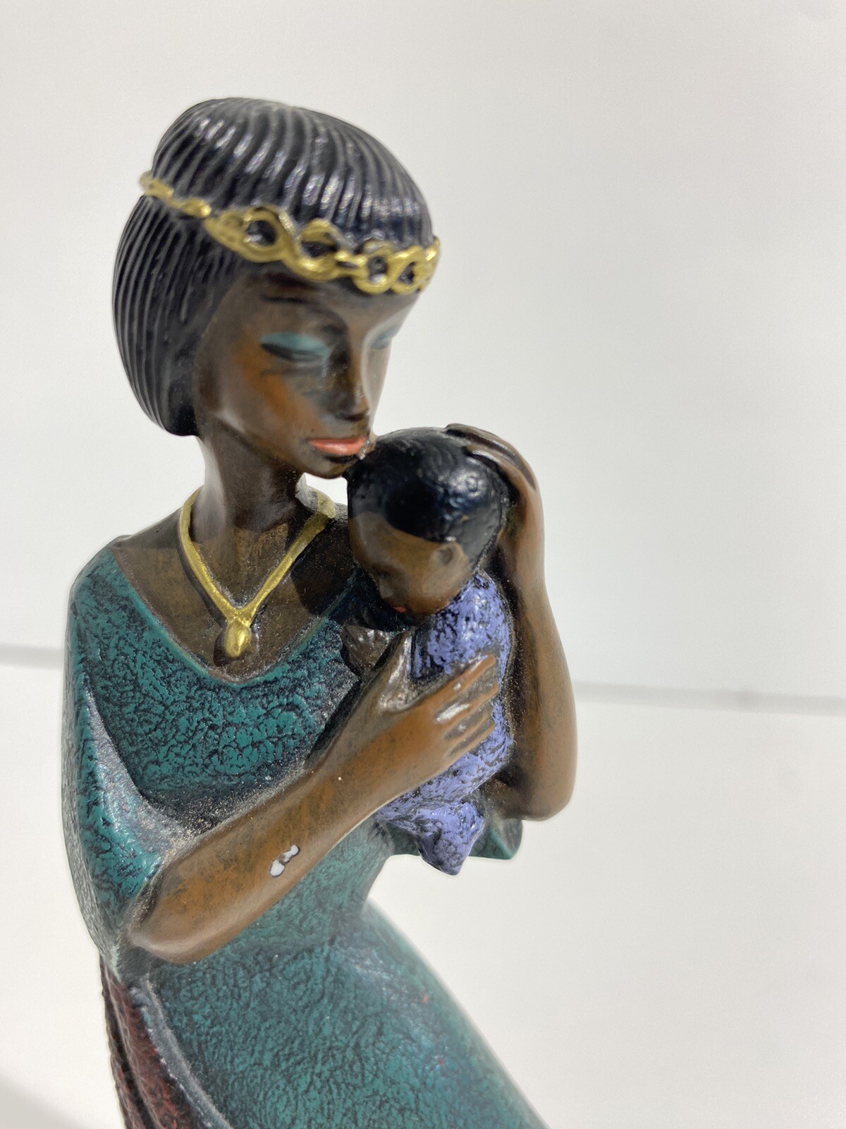 Mahogany Princess Figurine 1995 Parastone 9" tall Woman With Child ...