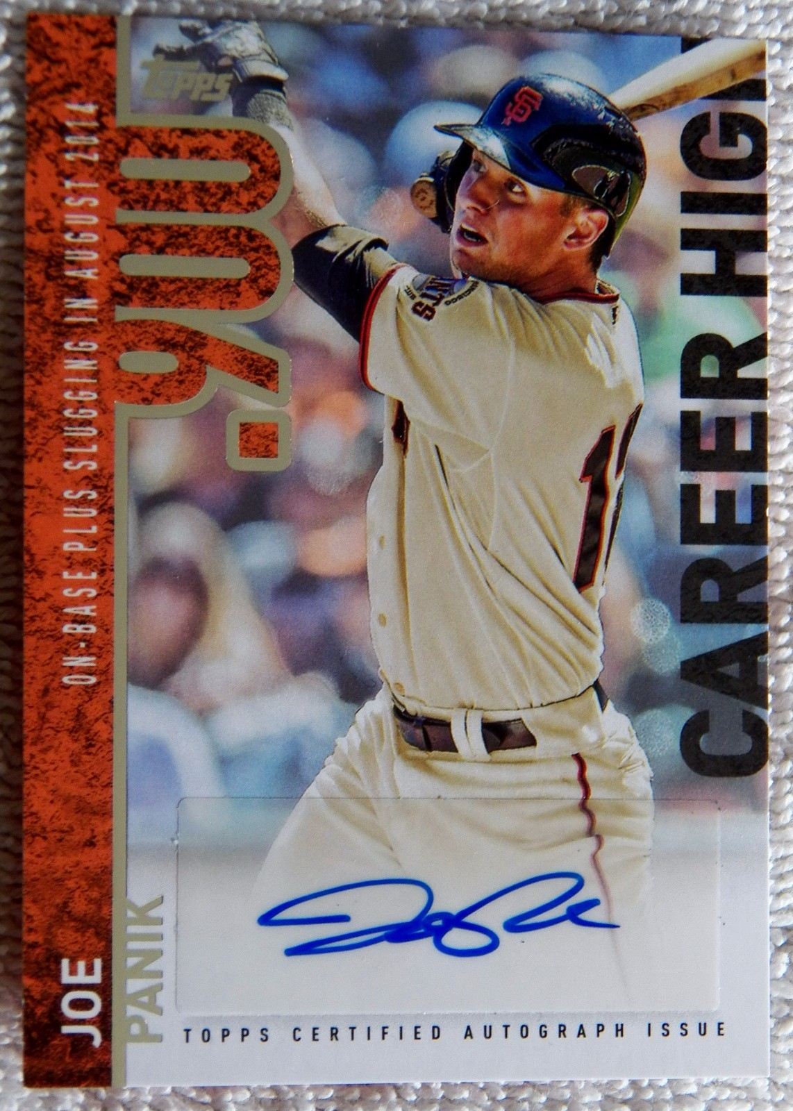 San Francisco Giants Joe Panik 2015 Topps Career High Auto Card | eBay