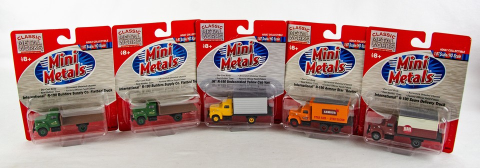 Mini Metals Car Tractor Truck 17 Car Lot HO Scale Train Layout Diecast ...