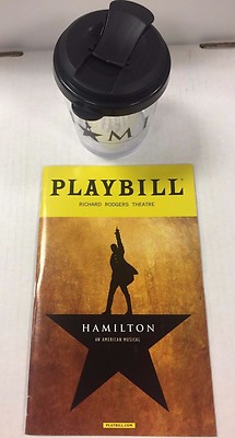 HAMILTON PLAYBILL & Souvenir Small Cup COMBO Lin Manuel Miranda NYC ...
