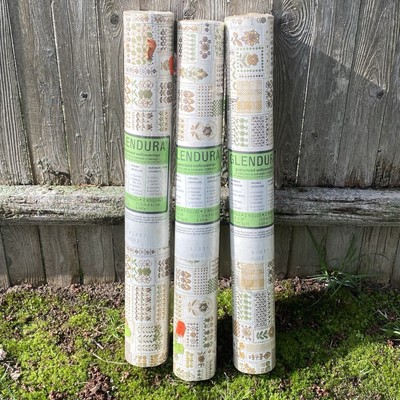 Vintage Wallpaper Rolls 36’ 4 Rolls Green Brown Floral Small Print ...