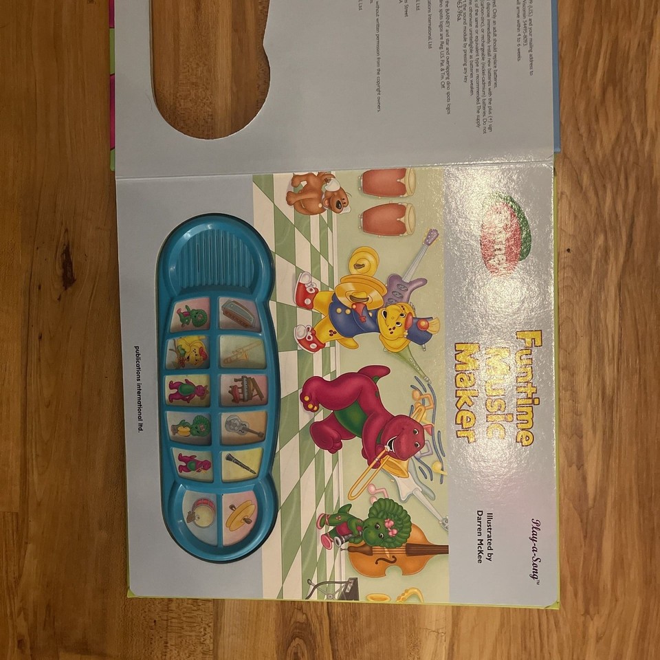 Barney Funtime Music Maker Book kids 2002 Vintage Rare | eBay