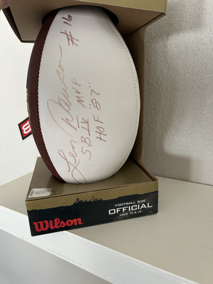 Len Dawson Autographed HOF Football And Super Bowl MVP | eBay