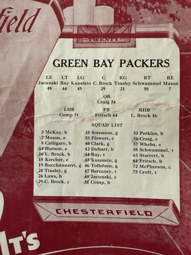 Sept. 24, 1944 Green Bay Packers vs Chicago Bears Program HTF | eBay