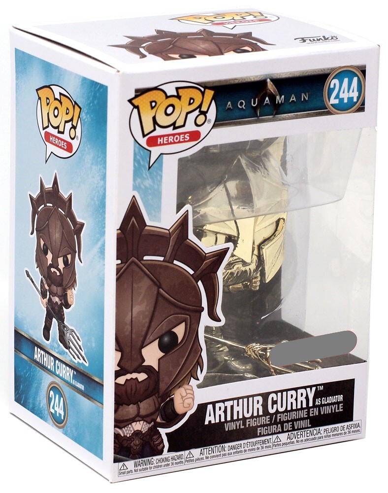 Funko POP! Aquaman Gold Chrome Arthur Curry Gladiator #244 | eBay