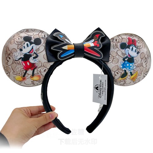 DisneyParks 100 Years Anniversary Sketchbook Ears Minnie Mouse Bow ...