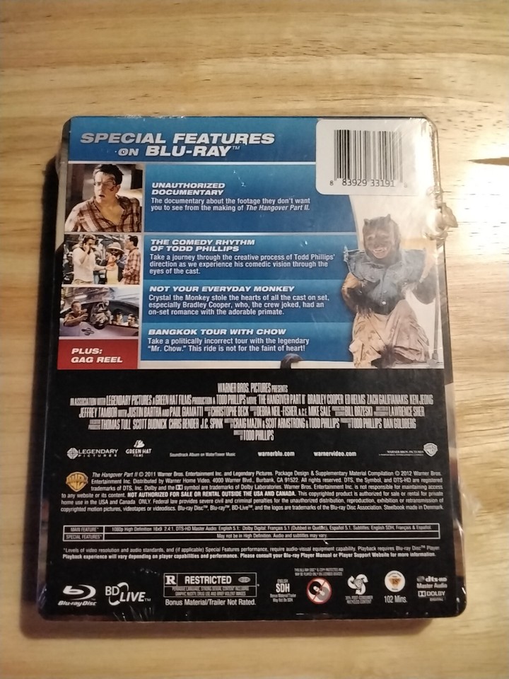 The Hangover Part II Steelcase (Blu-ray Disc, 2013) NEW SEALED ...