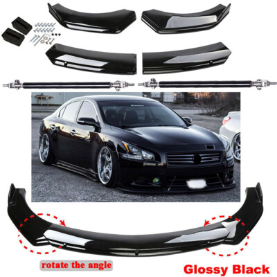 For 09-15 Nissan Maxima Front Bumper Lip/ Body Kit Spoiler+Splitter ...