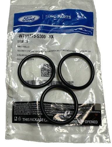 3 Genuine Ford Cylinder Head Water / Coolant Intel Tube O-Rings W715774 ...