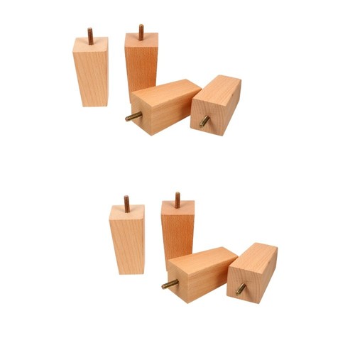 4 Pcs Table Leg Extenders Coffee Wooden Feet Easy to Install Furniture ...