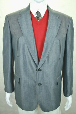 CIRCLE S MEN'S GRAY WESTERN COWBOY ROCKABILLY STYLE 2PC SUIT SIZE 42R ...