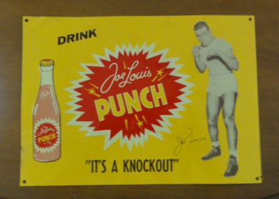 Original 1940's Joe Louis Punch, Advertising Sign, Vintage Boxing. | eBay