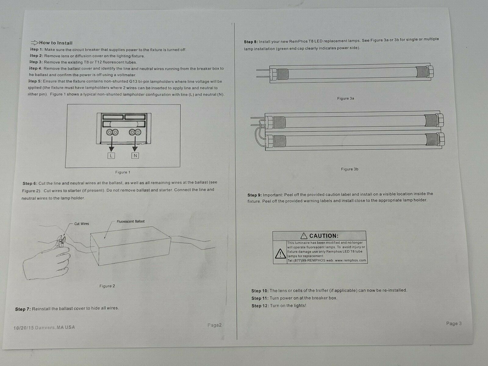 RemPhos Technologies RPT-INTDRIVE-T8-48IN-4000K T8 LED Lamp 24-Pack 48 ...