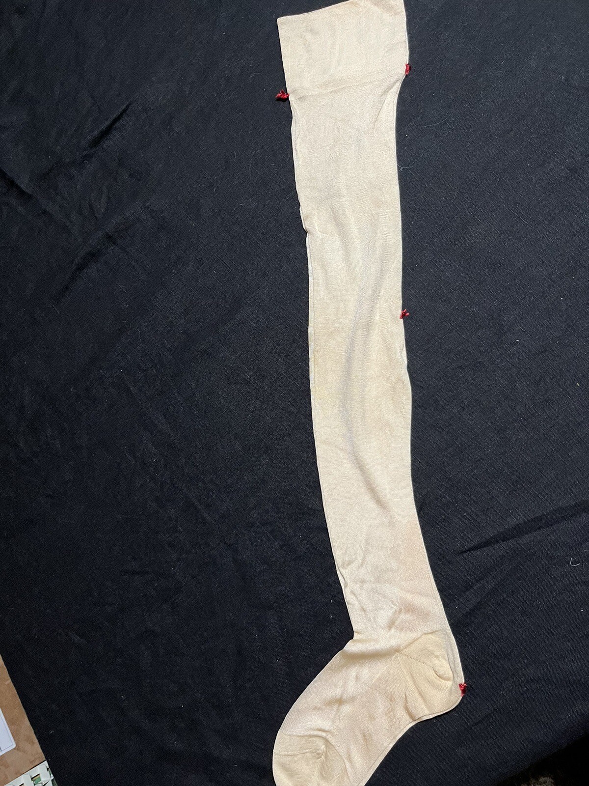 Rare Edwardian Stockings Flapper Antique Vintage Ecru Hosiery Wedding ...